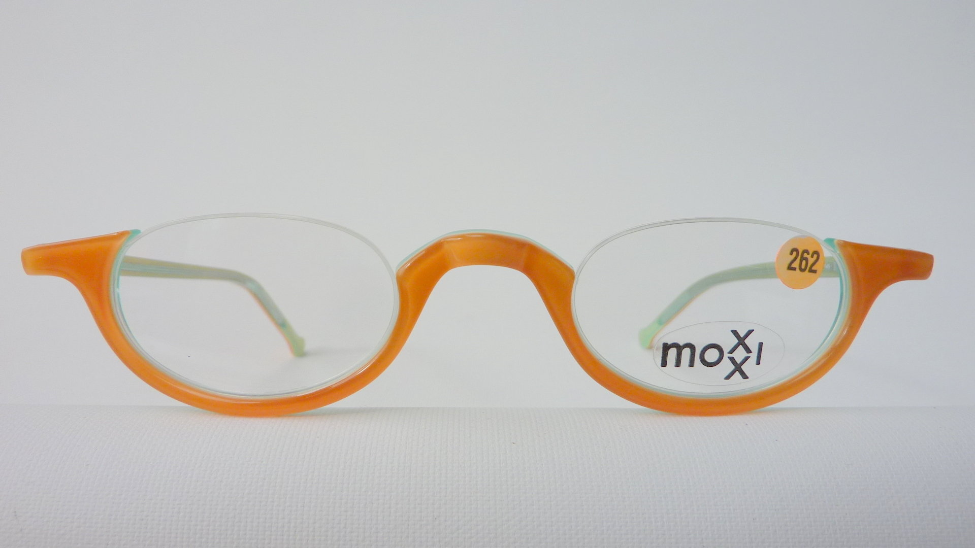 MOXXI Halbrille Lesegestell Halbrand Nahbrille apricot mint auffallend ...