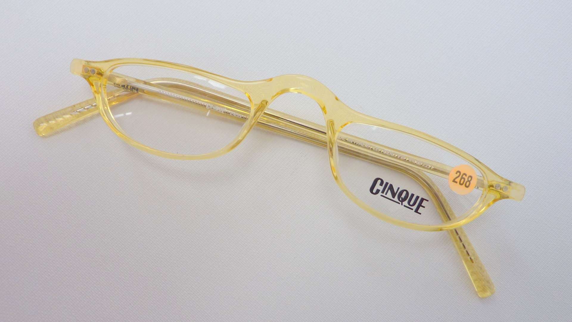 CINQUE Halbfassung Lesebrille Nahbrillen trasparent gelb durchsichtig ...