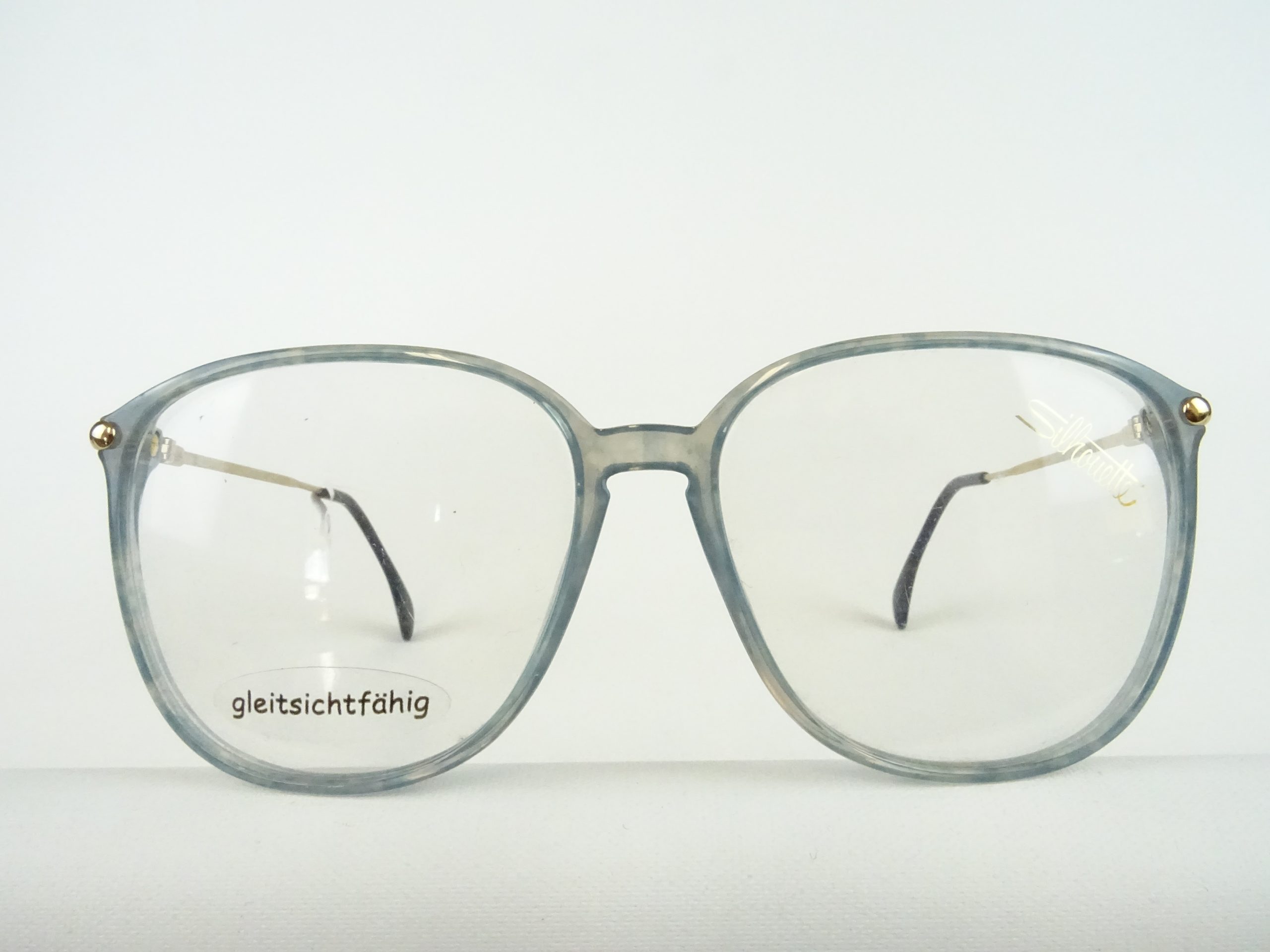 SILHOUETTE hellblaue Brille mit XXL Pantoform Brillengestelle mit ...