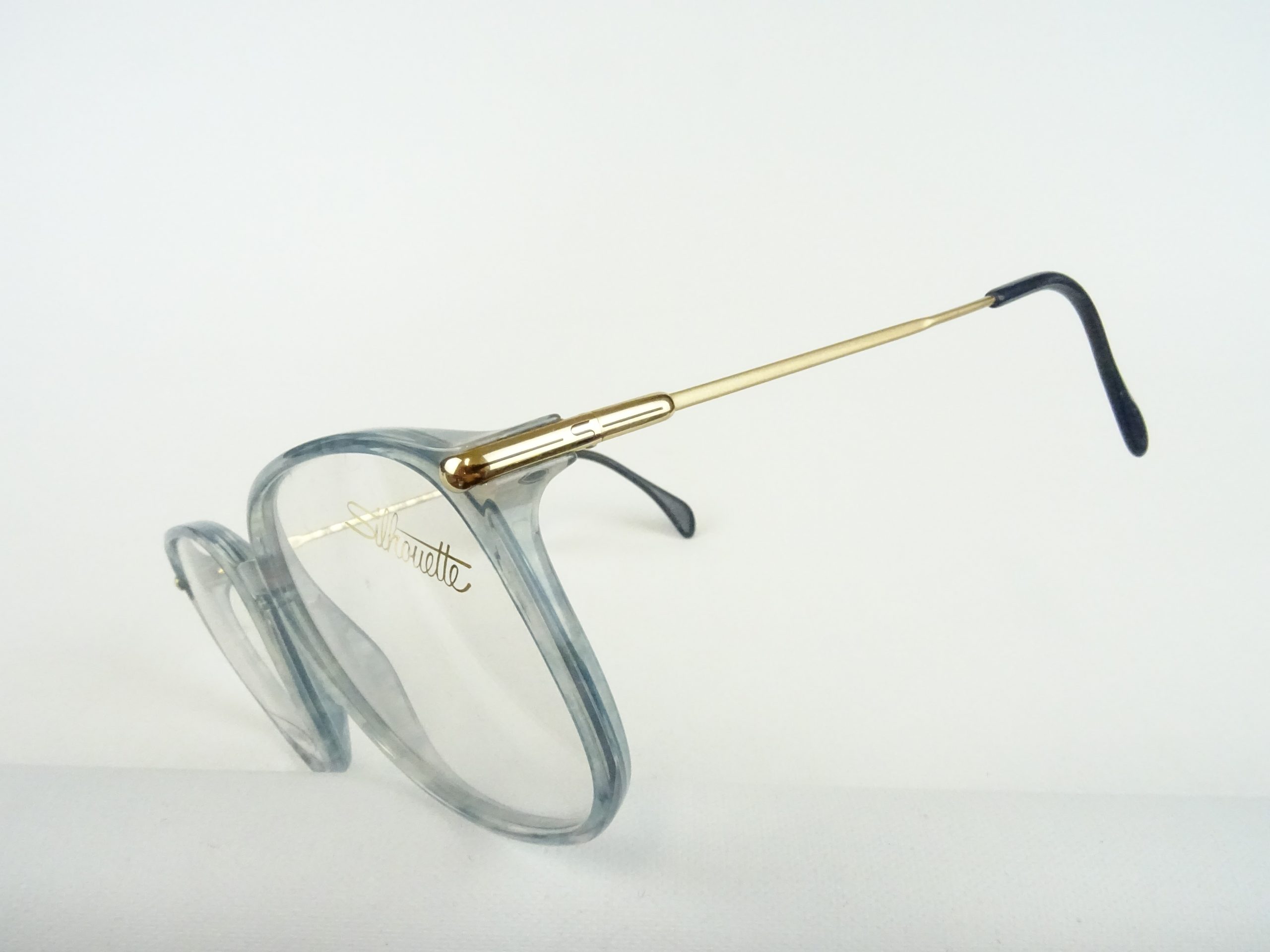 SILHOUETTE hellblaue Brille mit XXL Pantoform Brillengestelle mit ...