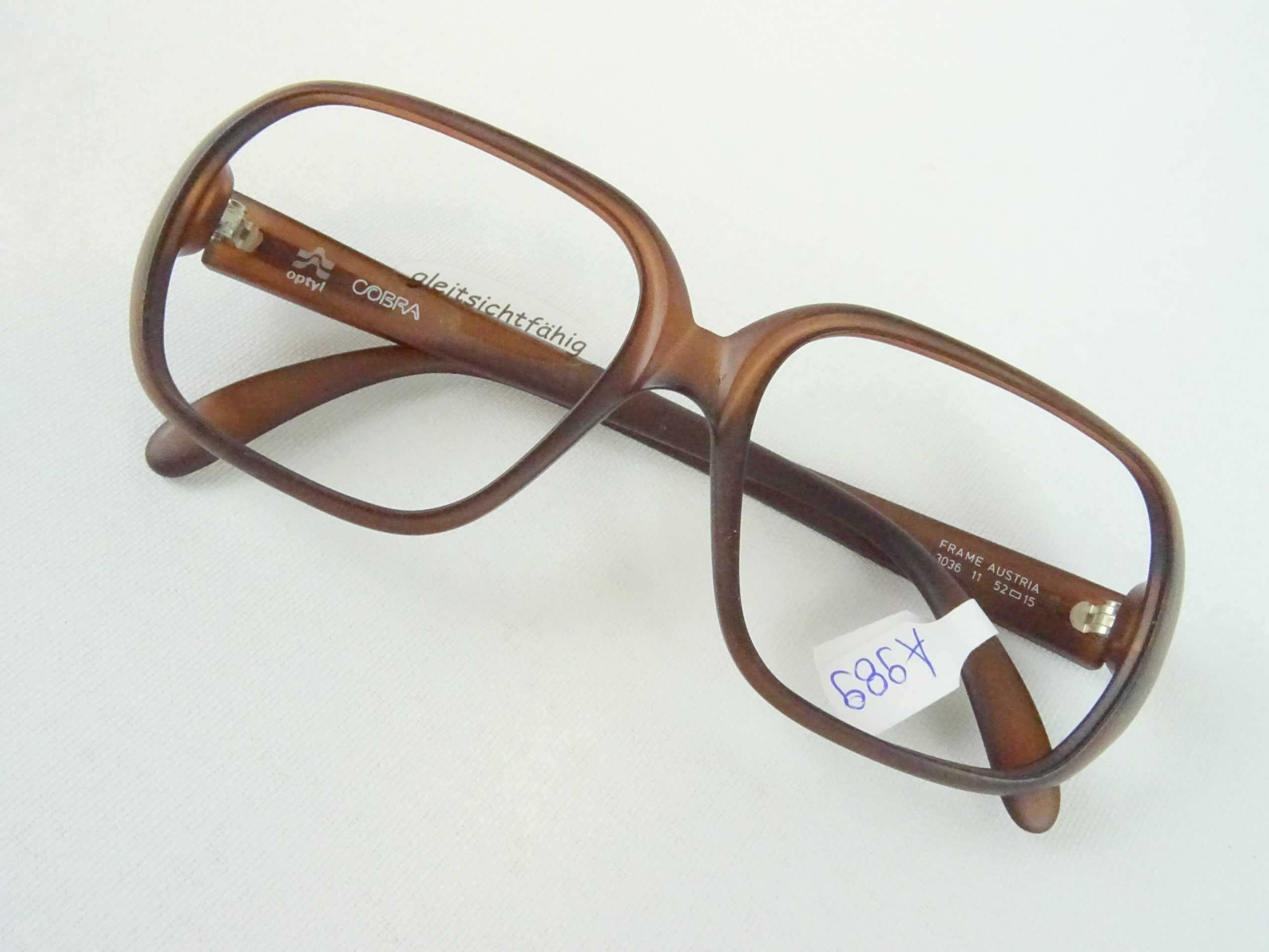 Cobra Brille eckige Vintagefassung leicht Optyl Brillenfassung ...