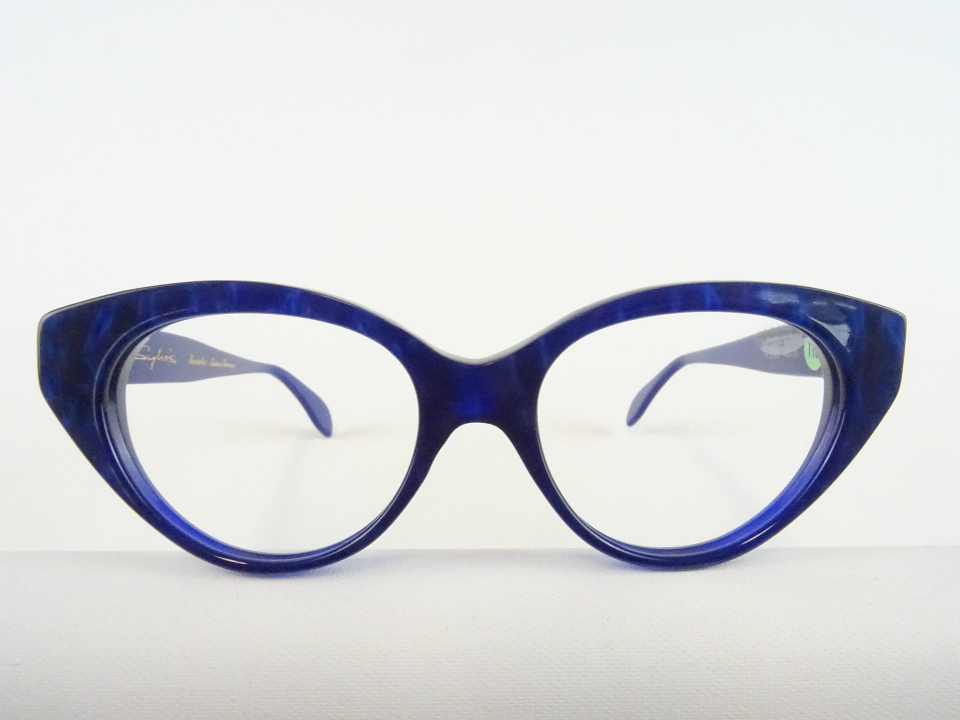 Ausgefallene blaue Brille Brillengestell handmade by Sylvi’s Damen ...