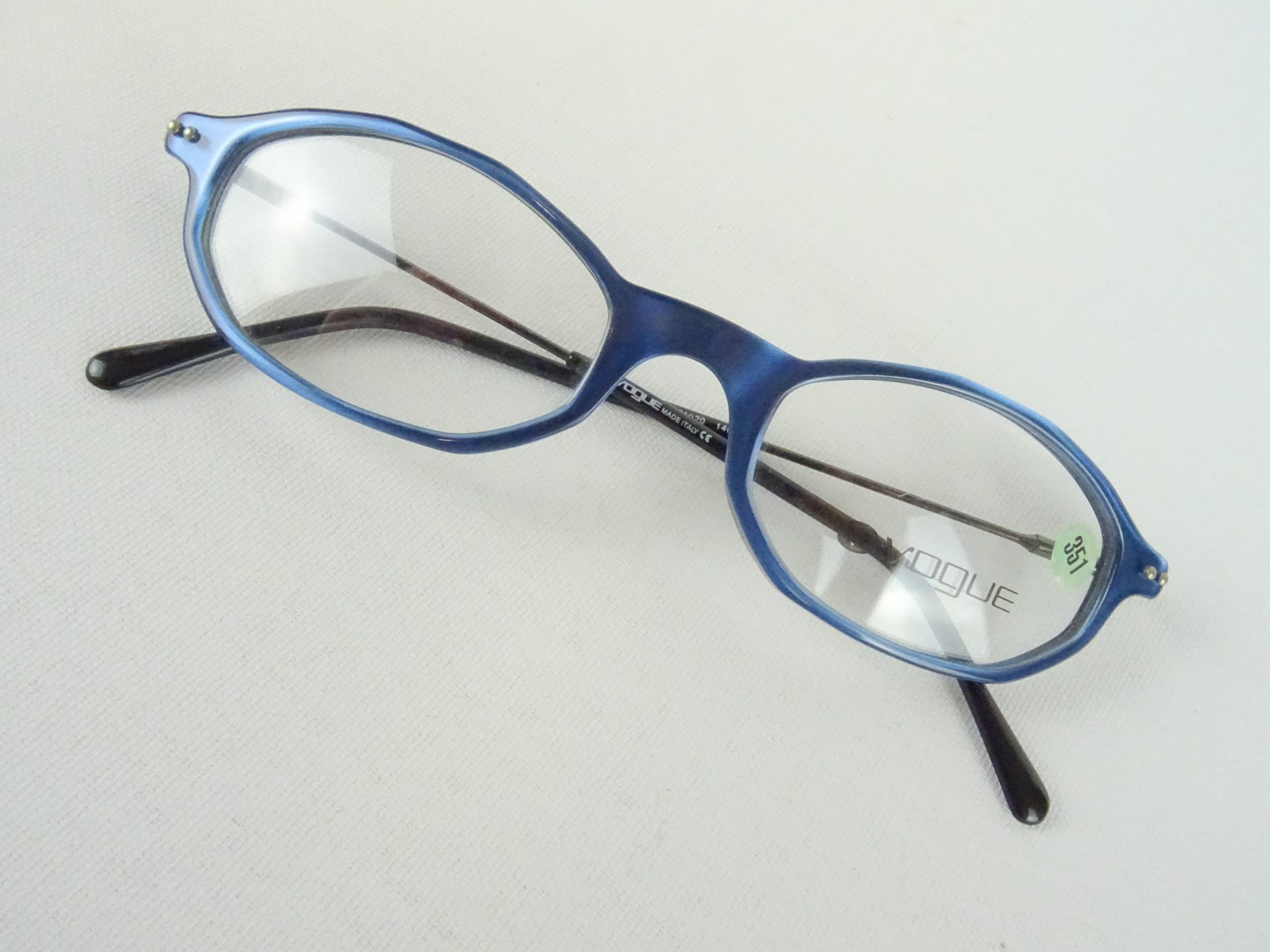 Blaue Brille Vogue 2156 Kunststoff Brillengestell Fassung mehreckig ...